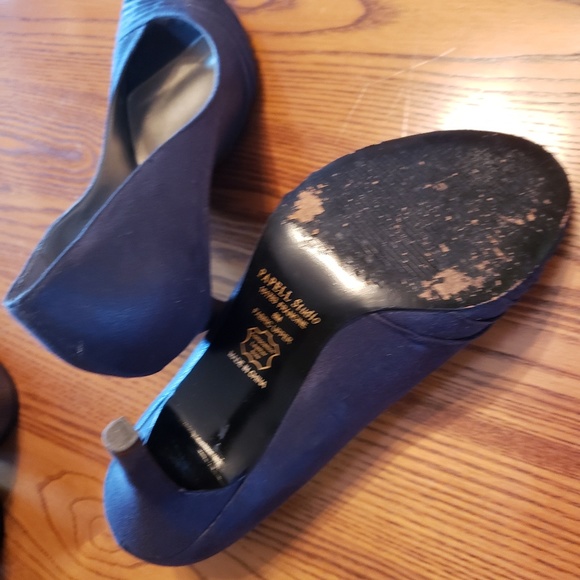 Adrianna Papell | Shoes | Navy Blue Open Toed Papell Studio High Heeled ...